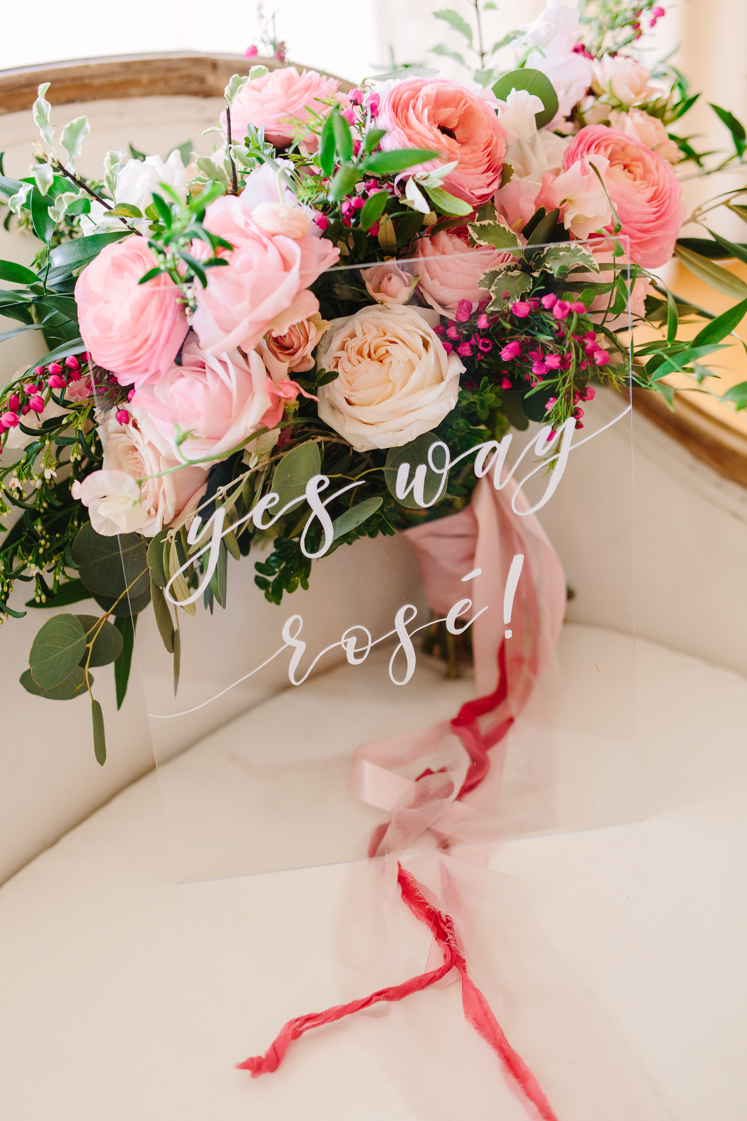 Yes Way Rosé: Hand-painted Plexiglass Signage – Kristin Joiner